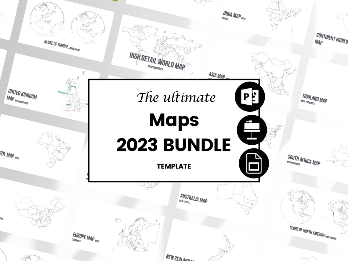 Maps Presentation Powerpoint Template With High Detail Country, State ...