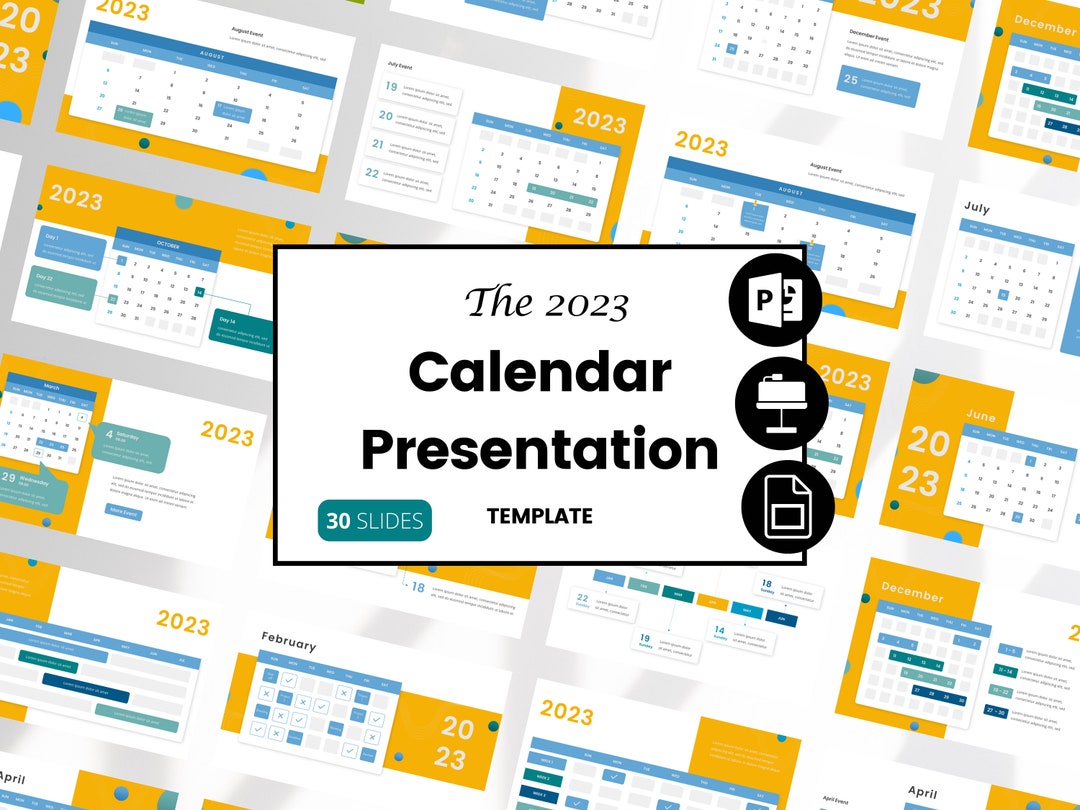 2023 Calendar Powerpoint Infographics - Etsy