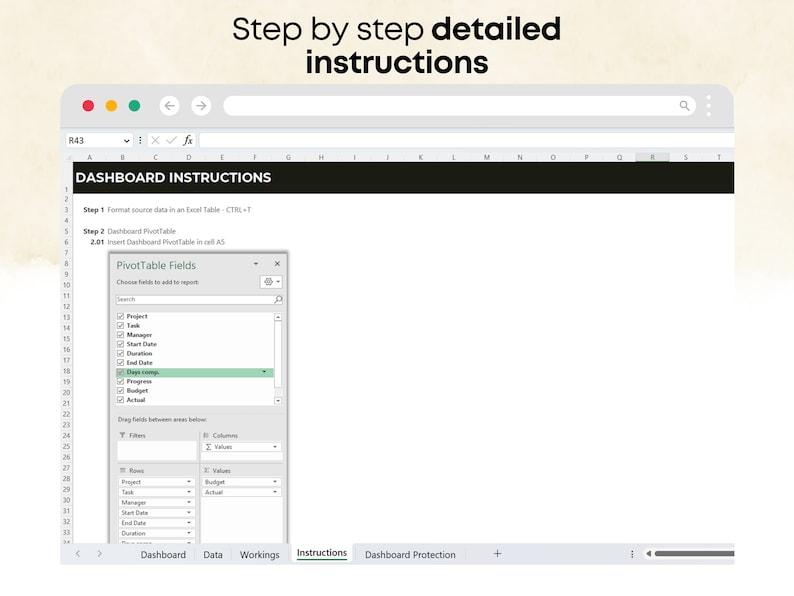 Project Management Dashboard Excel Template Project Manager Tool