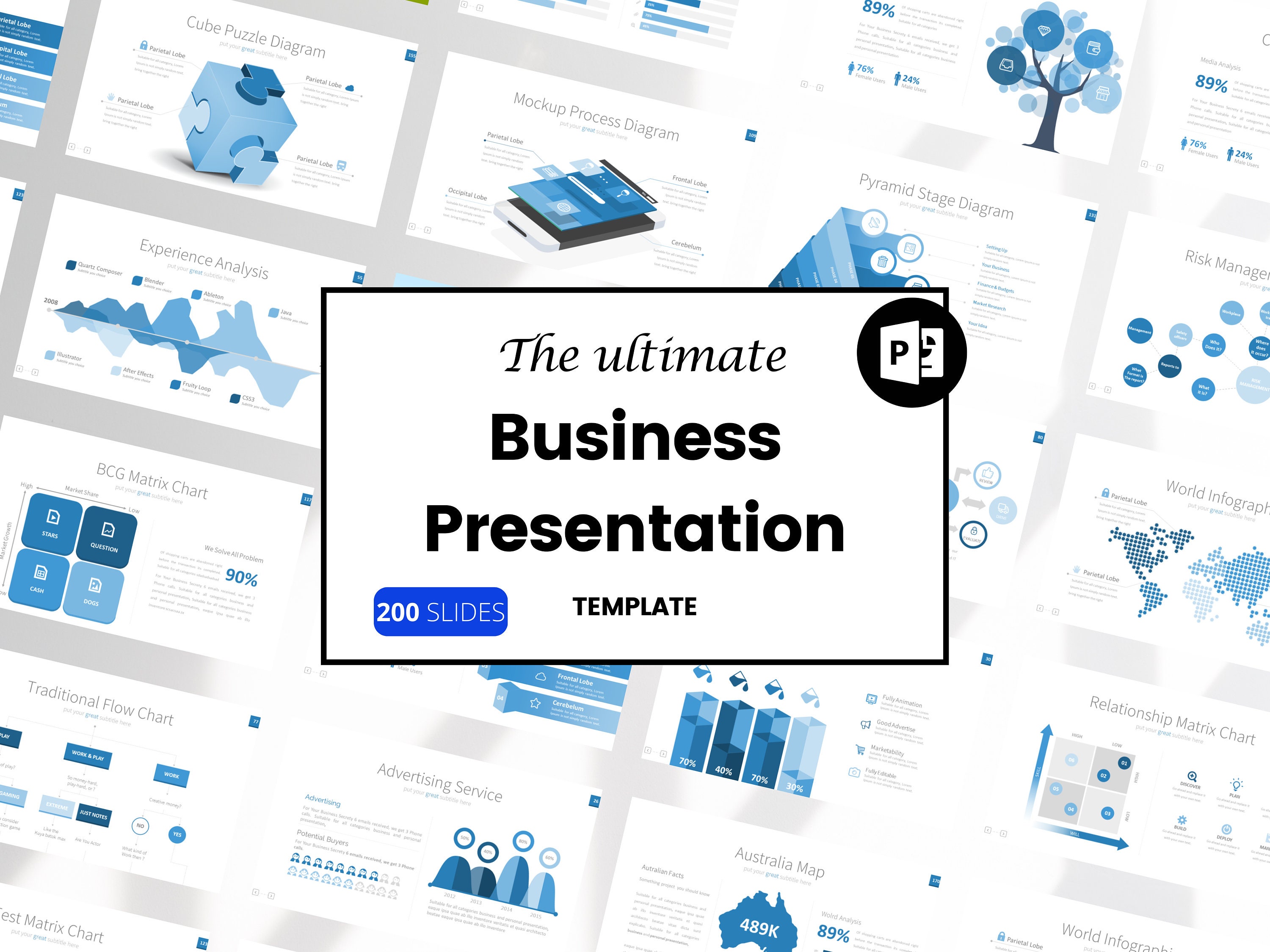Business Presentation Template Powerpoint Modern PPT Business