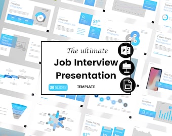 Job Interview Deck Powerpoint Template PPT Template Job Search Resource ...