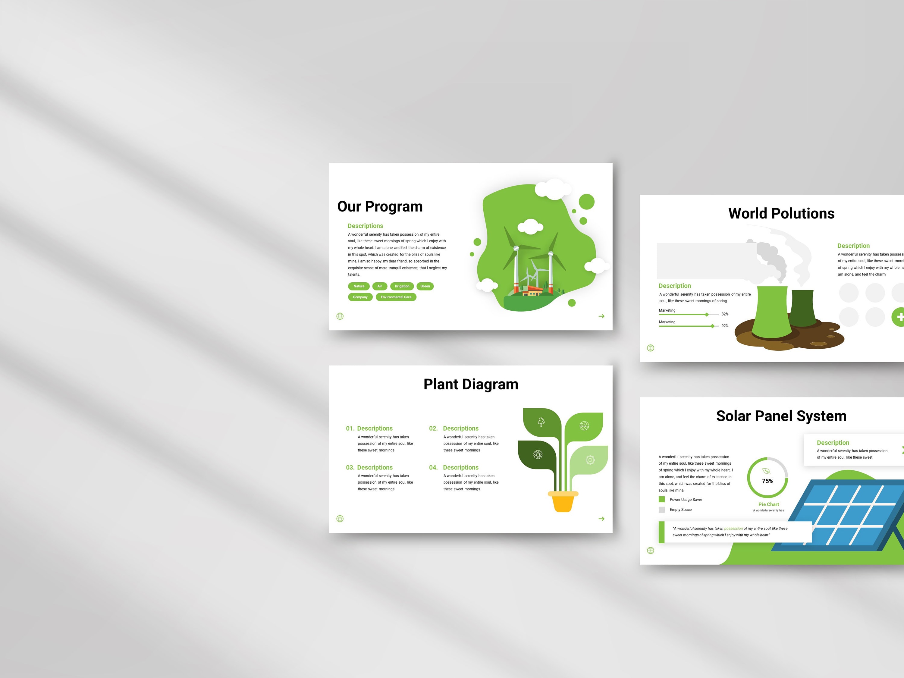 Powerpoint Template Environment Presentation, Professional PPT Business ...