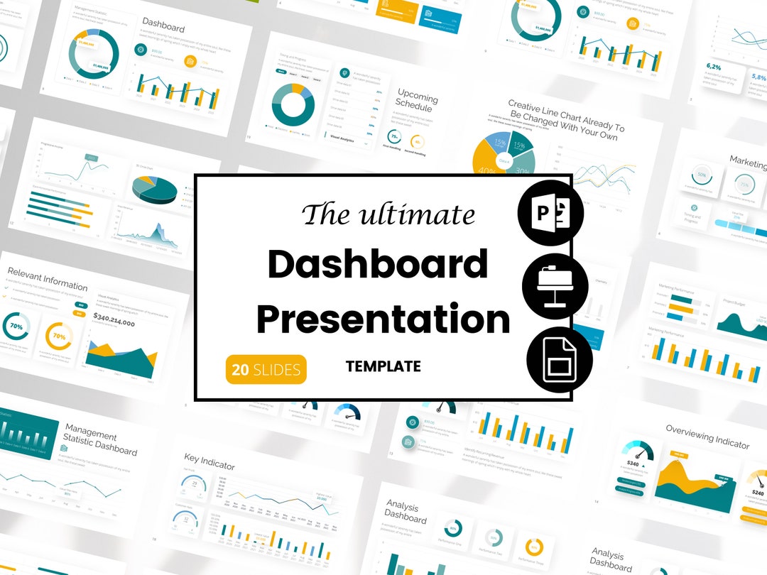 Dashboard PPT, Powerpoint Dashboard Template for Data Analytics - Etsy