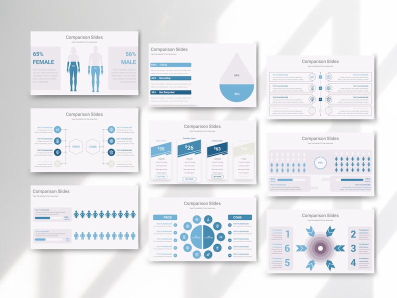 Comparative Analysis Powerpoint Template, Comparison Analysis ...