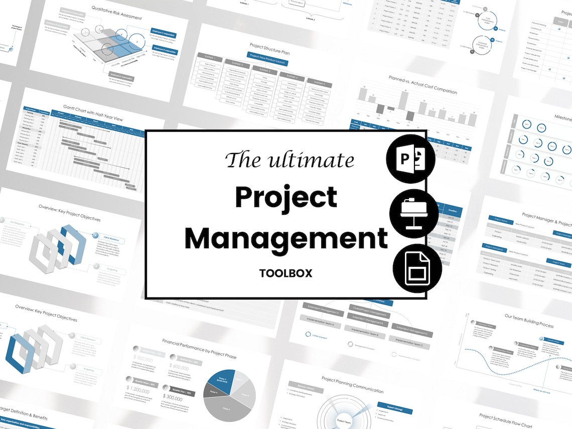 Project Management Powerpoint Template Presentation For Etsy