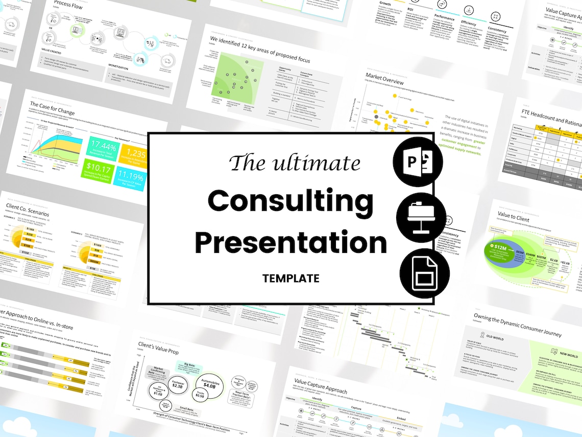 Strategy Consulting Powerpoint Template Presentation Slide for - Etsy