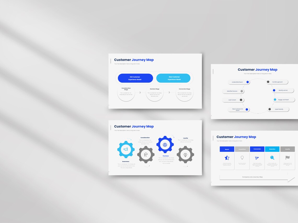 Customer Journey Map Powerpoint Template, Touchpoint Mapping ...