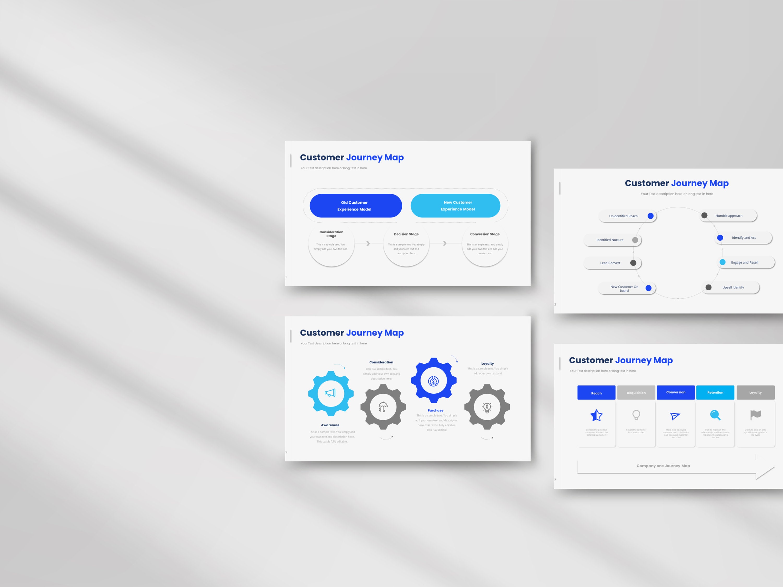Customer Journey Map Powerpoint Template, Touchpoint Mapping ...