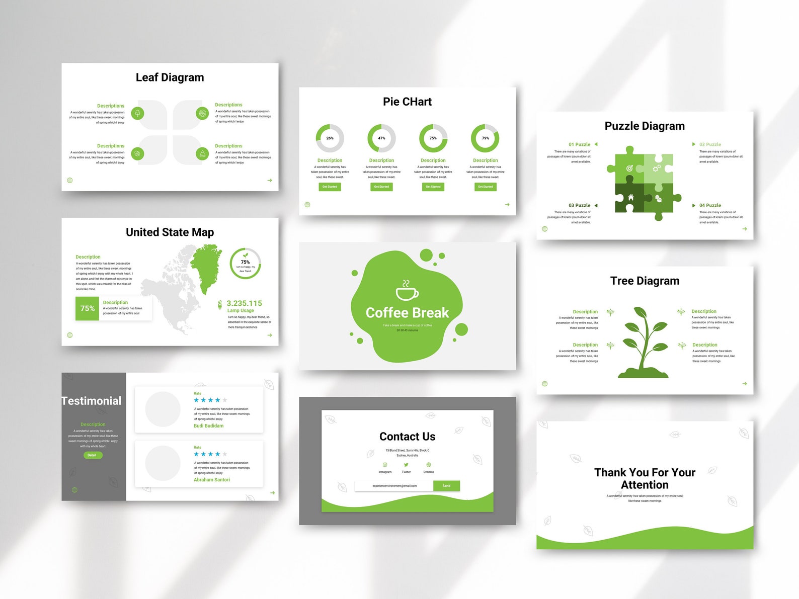 Powerpoint Template Environment Presentation, Professional PPT Business ...