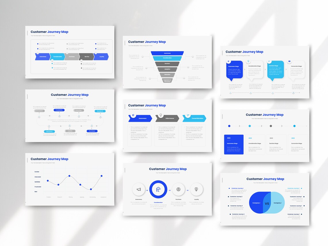 Customer Journey Map Powerpoint Template, Touchpoint Mapping ...