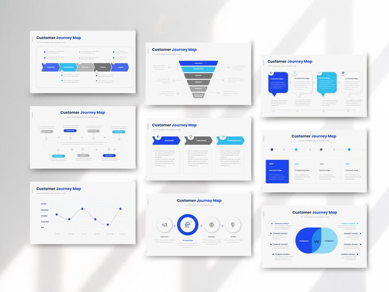 Customer Journey Map Powerpoint Template, Touchpoint Mapping ...