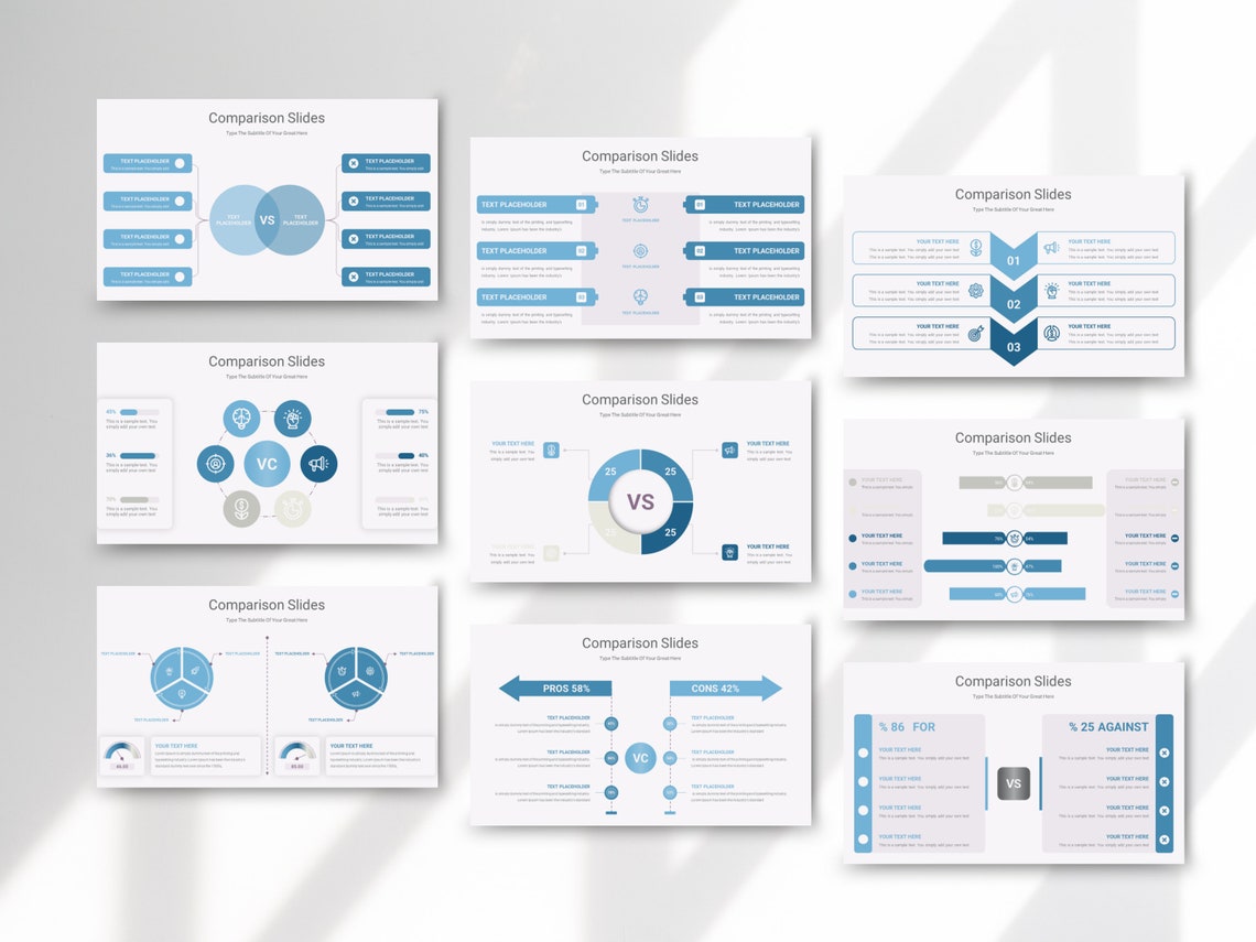 Comparative Analysis Powerpoint Template, Comparison Analysis ...