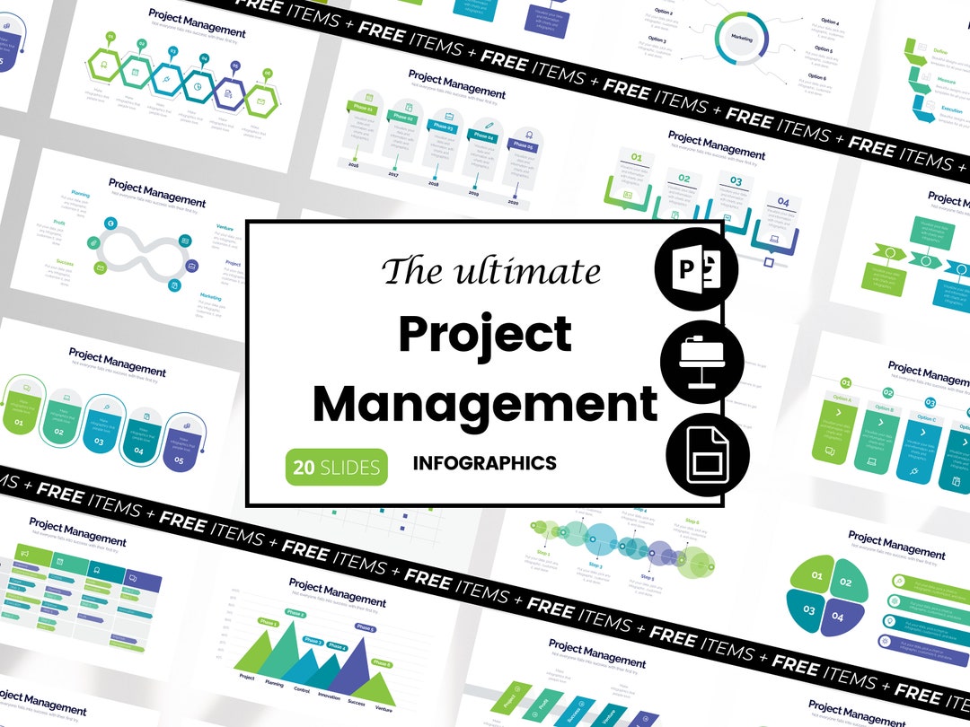 Project Management Infographics, Timeline PPT Template - Etsy