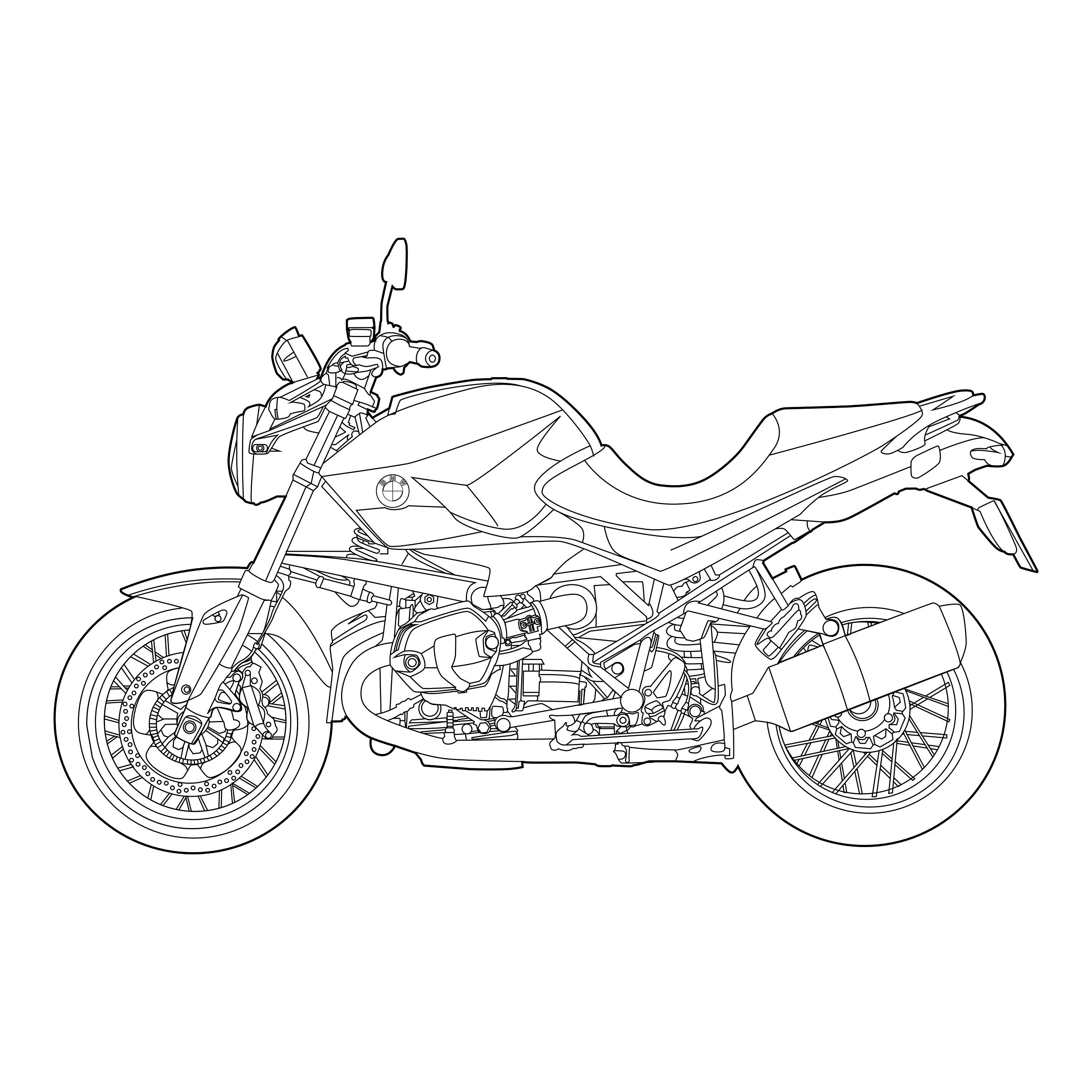 BMW Motorrad I Vector Line Drawing Illustration Digital - Etsy