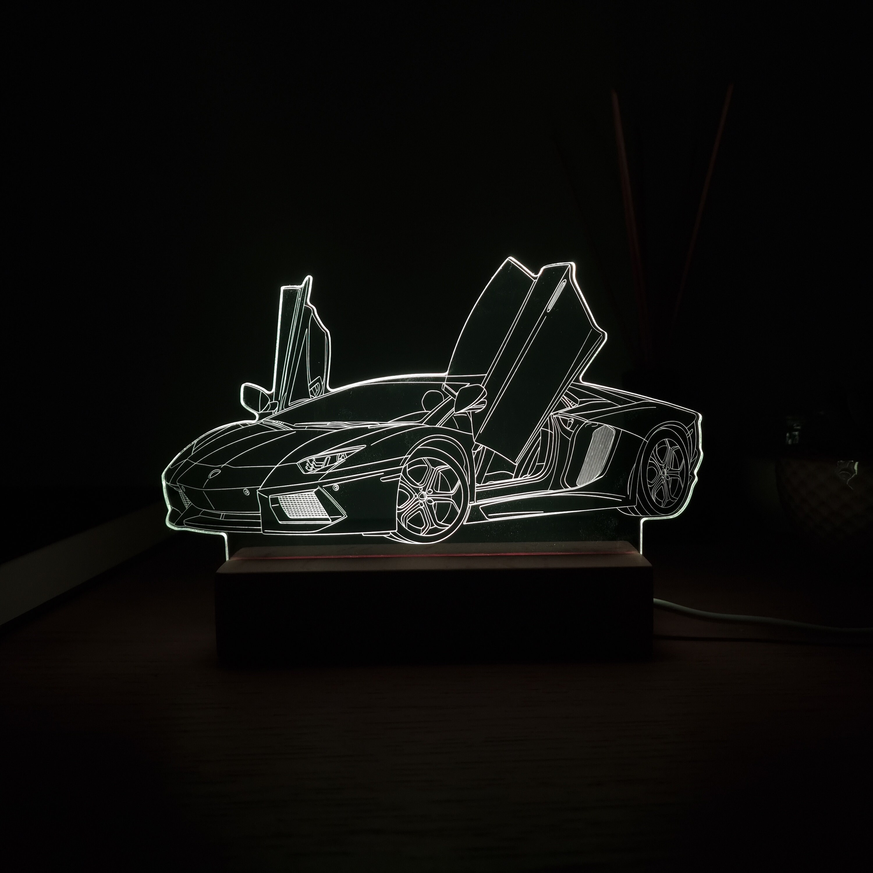 Lamborghini Aventador Plexiglas Gravur I Geschenk für Autoliebhaber I ...