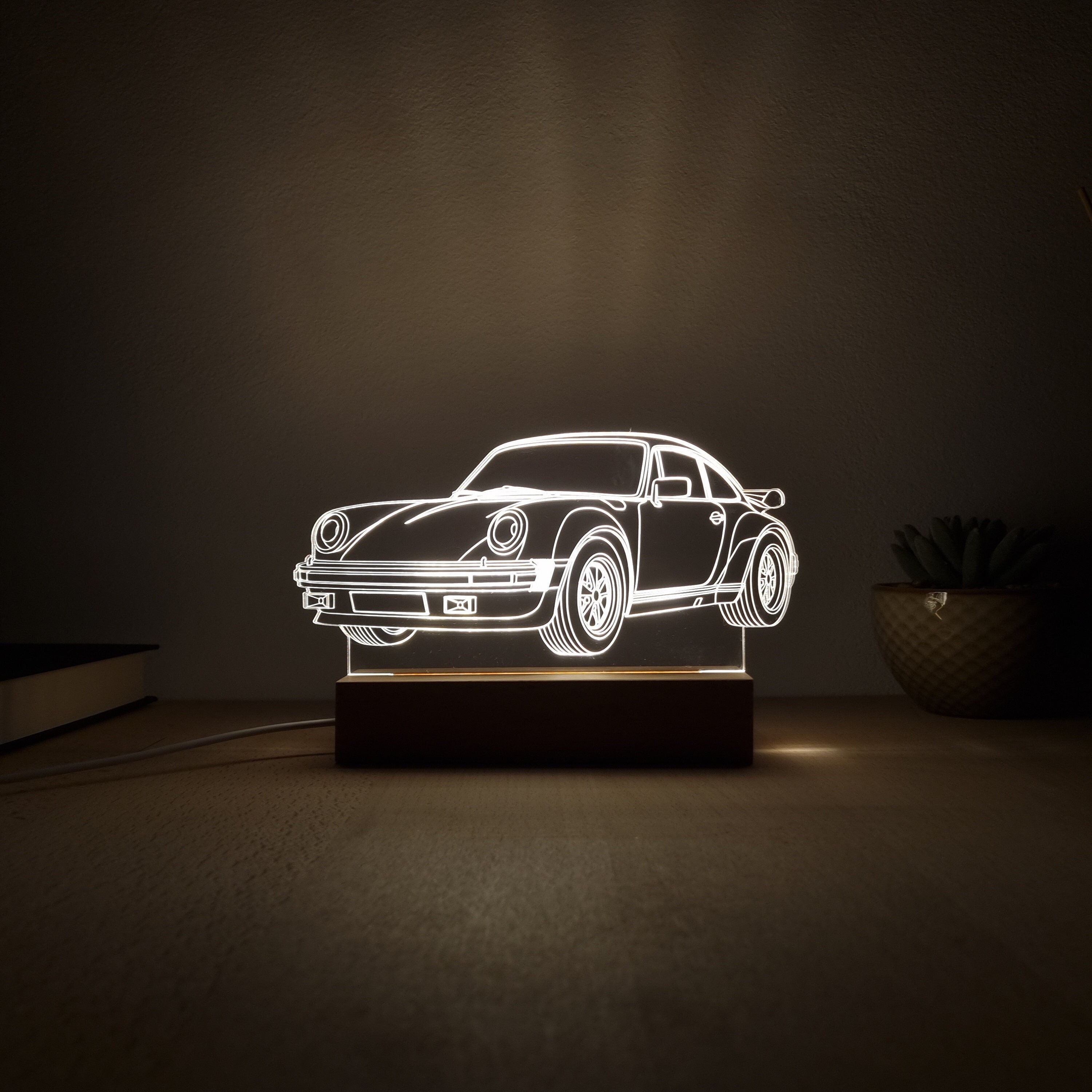 Geschenk für Autoliebhaber I LED-Lampe I Plexiglas Lampe I ...