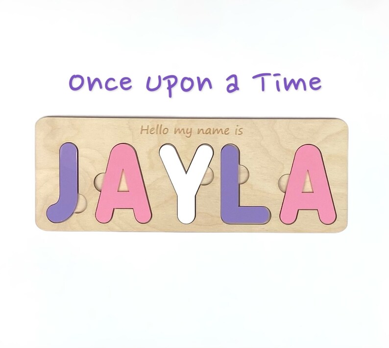 Name Puzzle CUSTOM Wood and Acrylic Baby Kid Gift Girl - Etsy