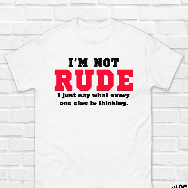 Rude T Shirt - Etsy