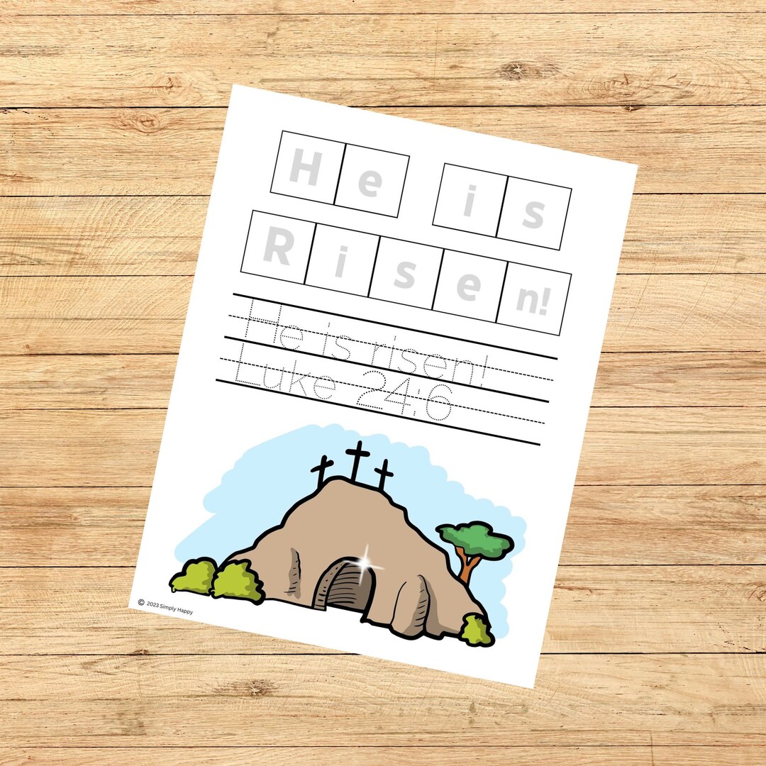 Christian Easter Preschool Worksheet Educational Bible Worksheet ...