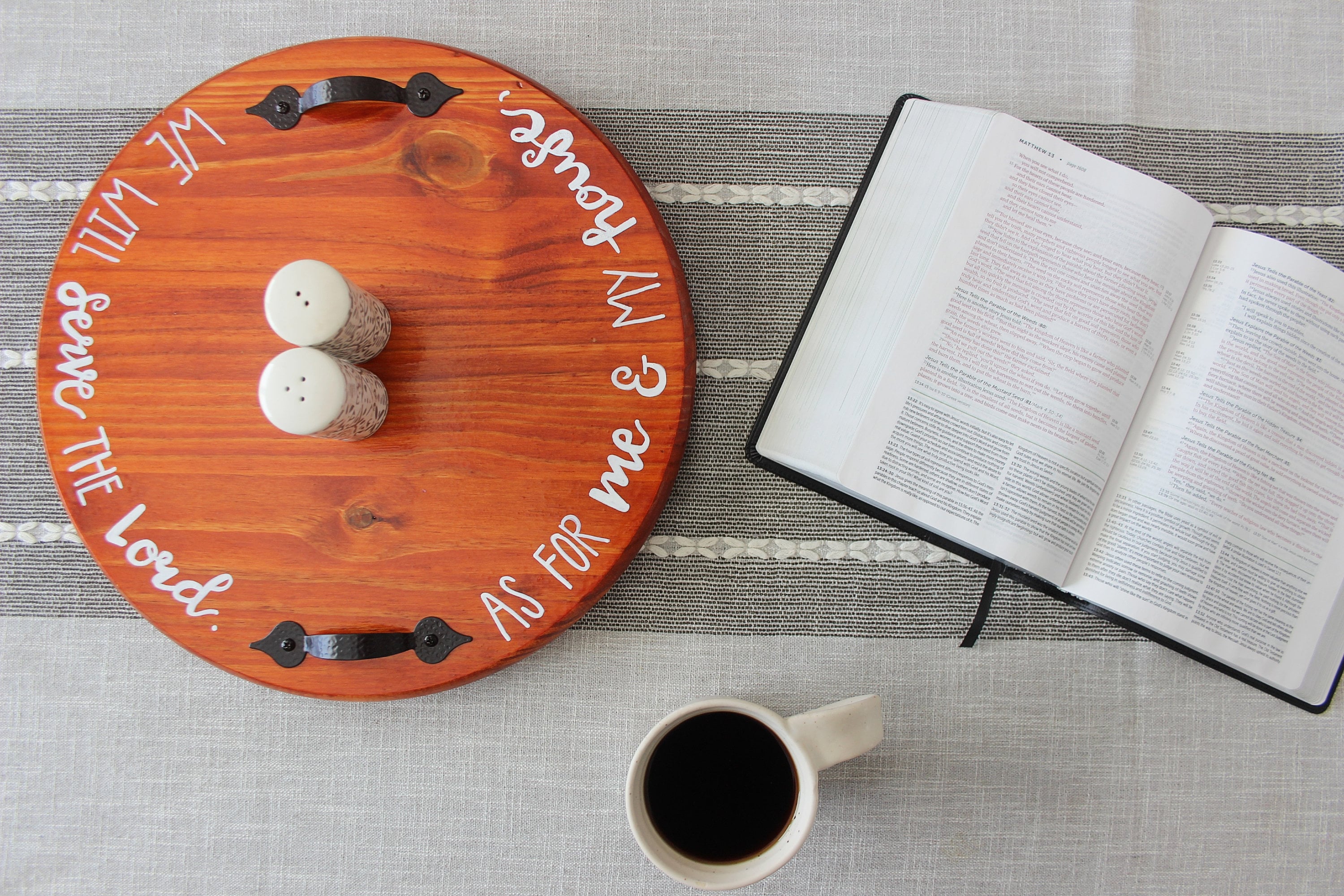 Lazy Susan Turntable as for Me and My House, We Will Serve the Lord ...