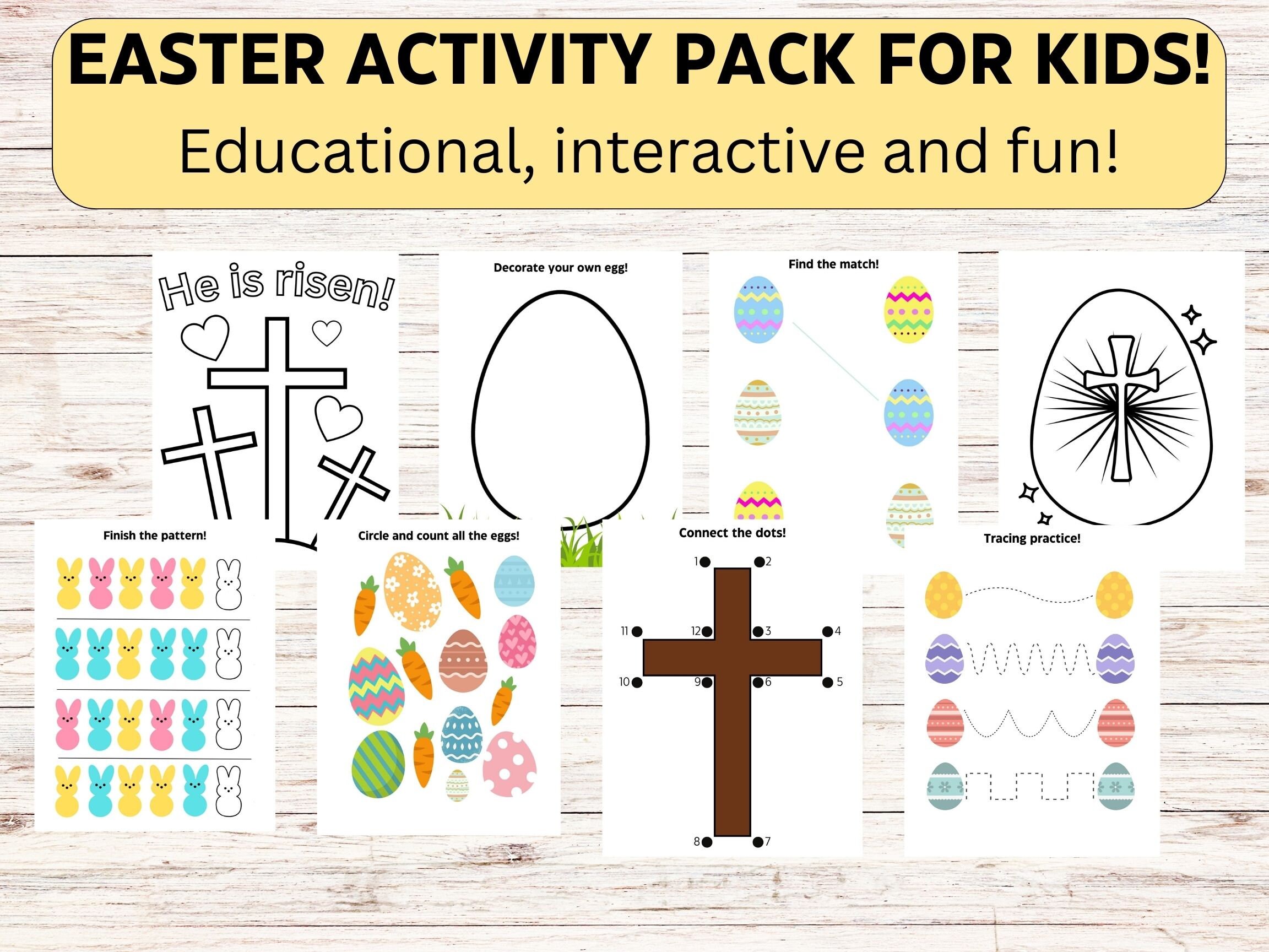 Easter Activity Packet for Kids Preschool Worksheet Easter - Etsy