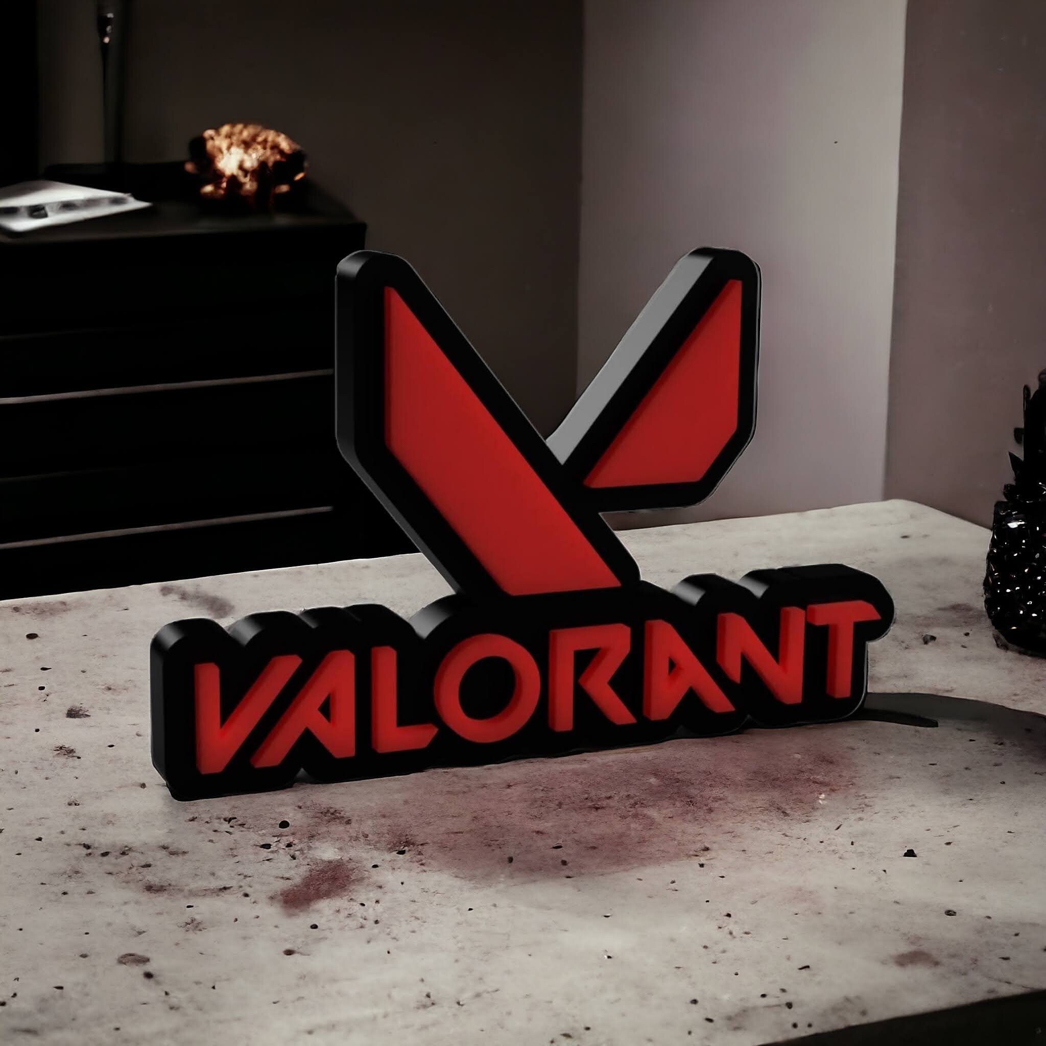 Valorant Logo 3D | Personalized Logo 3D Printed - Etsy