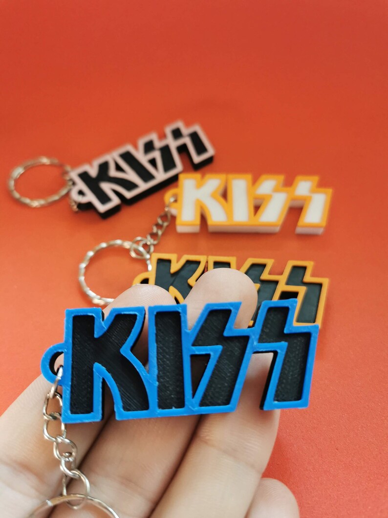 KISS Keychain - Etsy