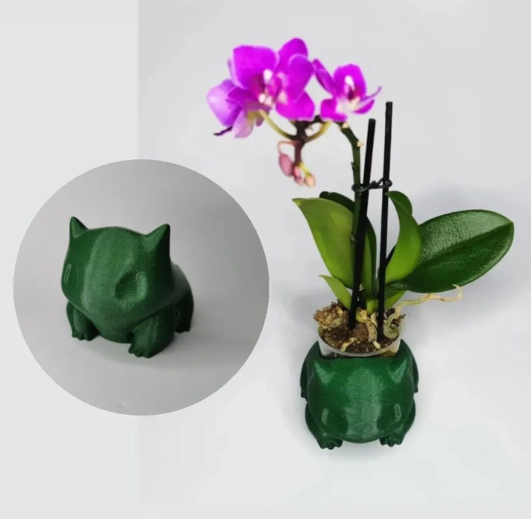 Planter Bulbasaur - 3D Printed Planter - Cactus Planter - Pokemon ...