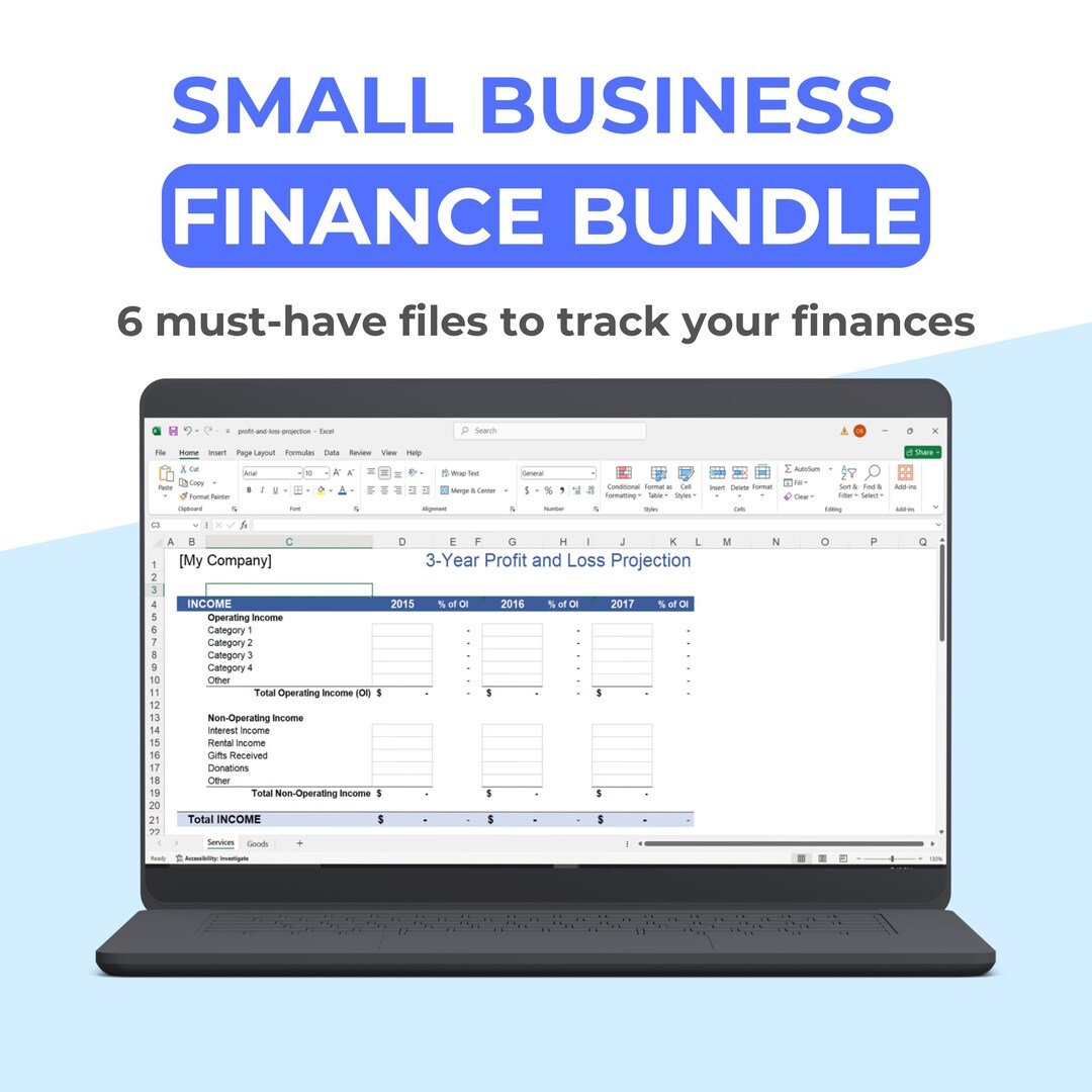 Small Business Finance Bundle: Excel Templates & PDF Guides - Etsy