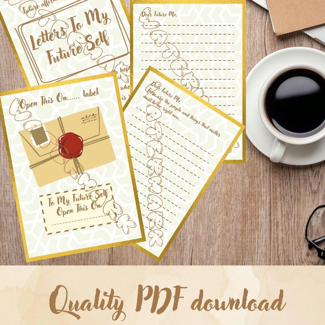 Printable Letters to Future Self (UK A4 Version), Graduation, Birthday ...