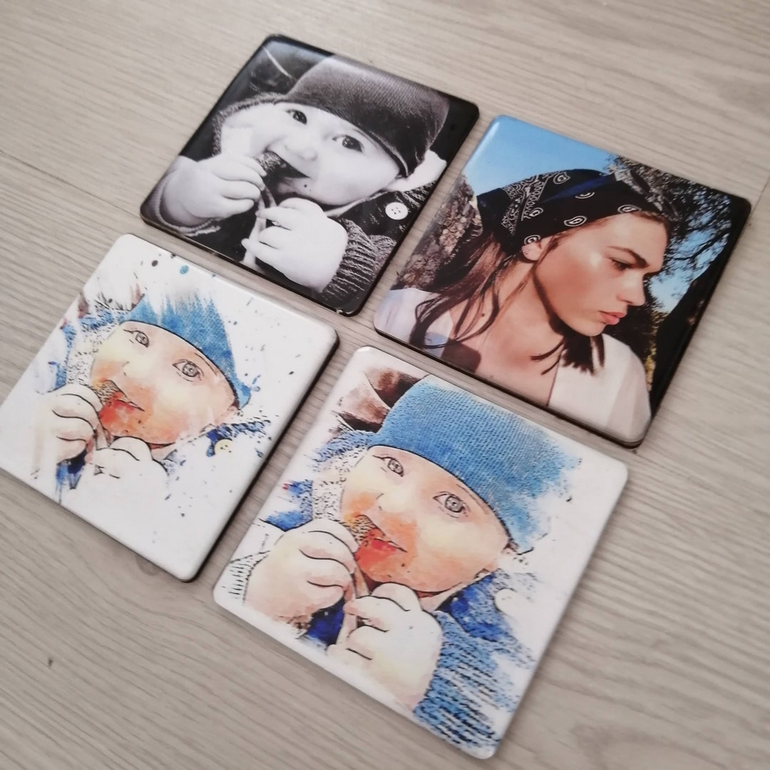 Custom Coaster Set With Holder, Housewarming Gift, Fathers Day ...