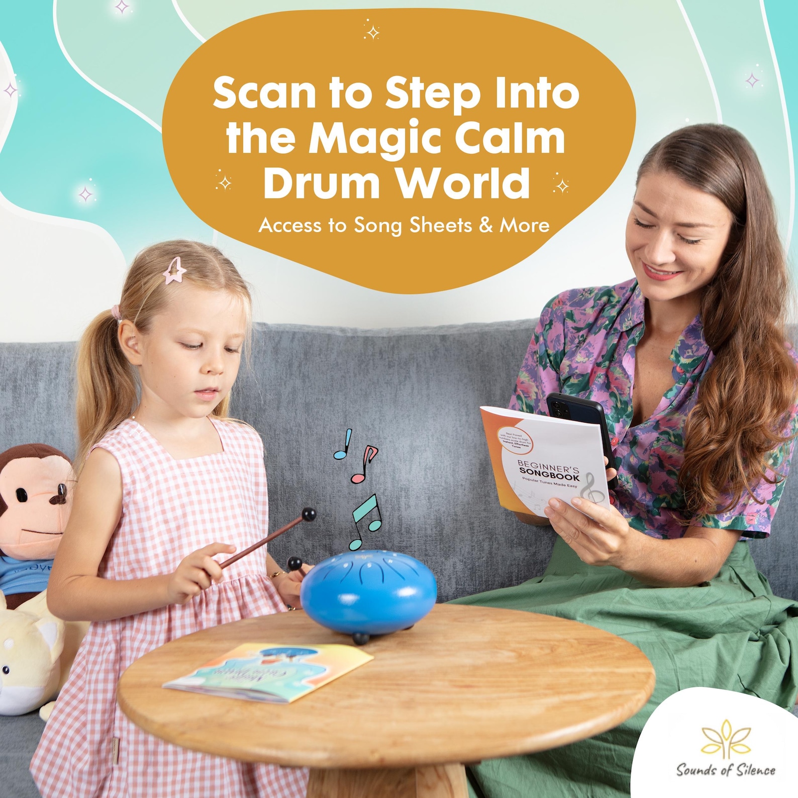 Steel Tongue Drum for Kids, Emma's Magic Calm Drum With Storybook ...