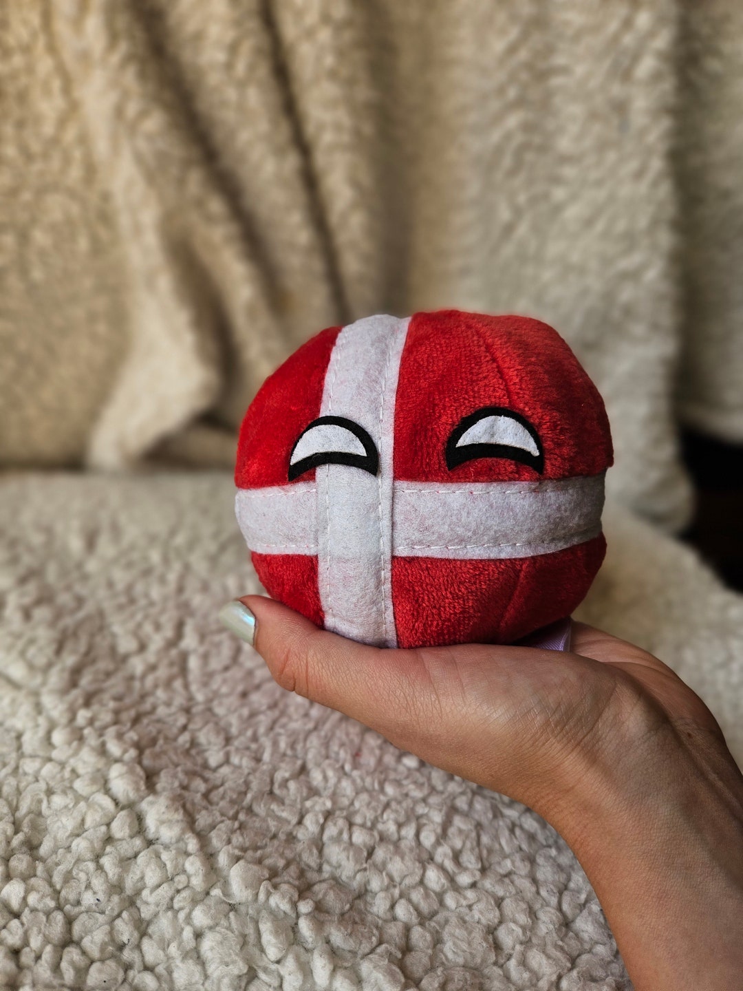 Denmark Countryball Polandball Plush Toy Fan Art - Etsy
