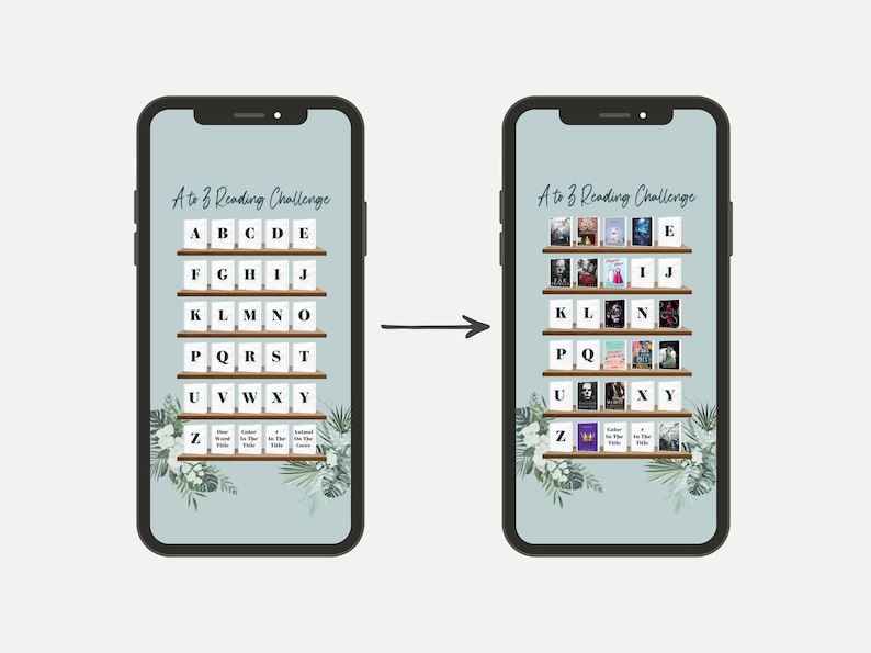 ABC | A to Z Reading Challenge | Instant Download | Editable ...