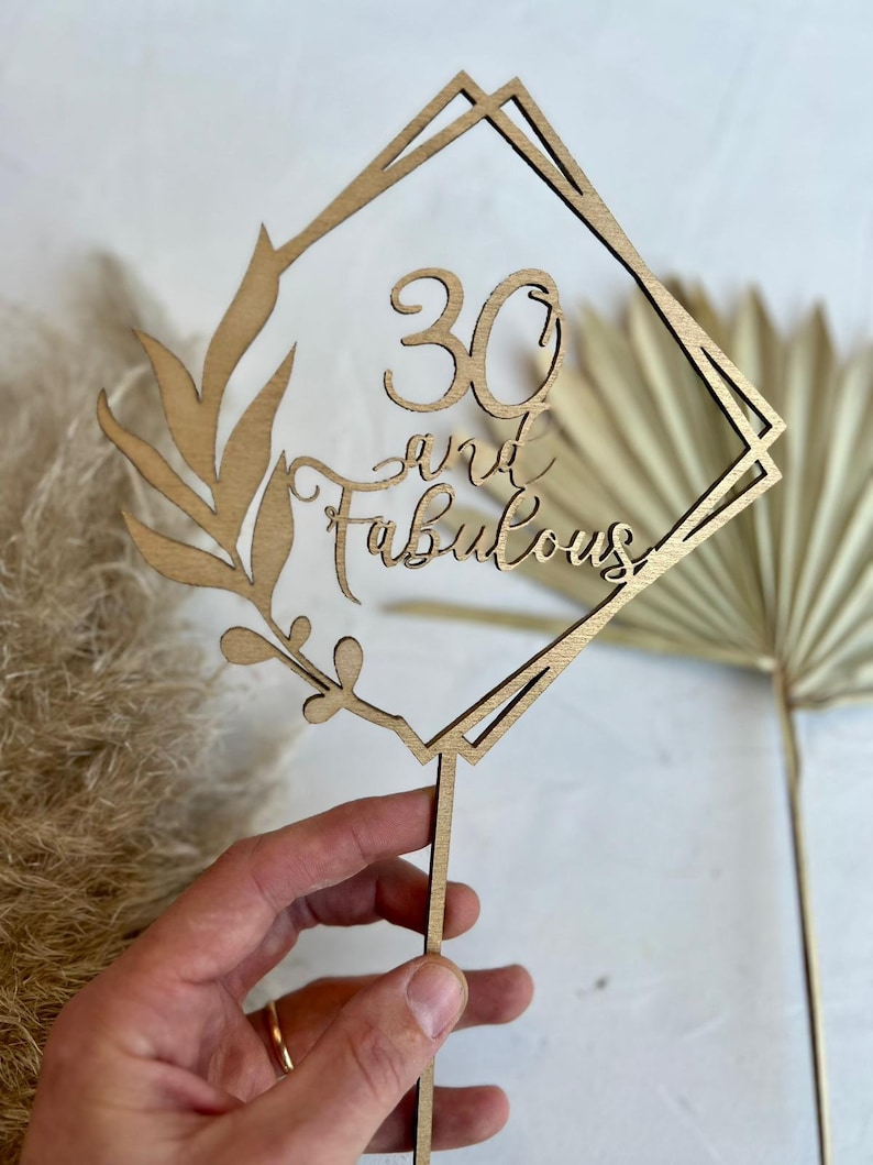 Cake Topper ( Svg Dxf Cdr Ai Pdf ) , Lasecut File, Topper, Fabulous ...