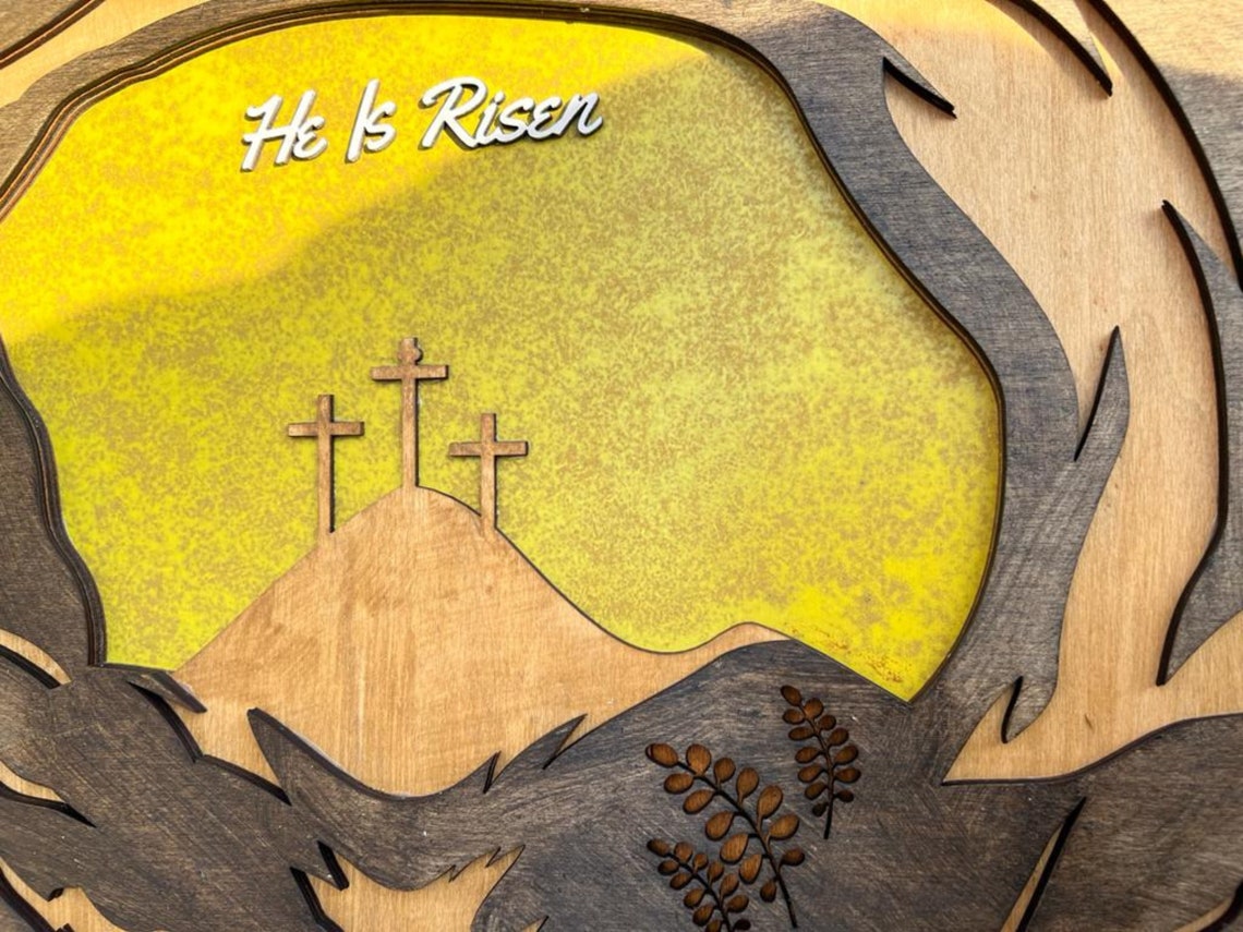 He is Risen, File Svg, Dxf, Ai, Cdr, Laser Cut File, Jesus, Download ...