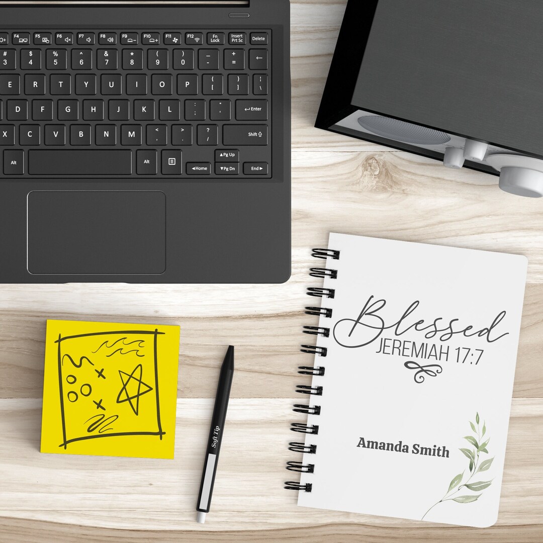 Personalized Christian Notebook | Religious Spiralbound Custom Name ...