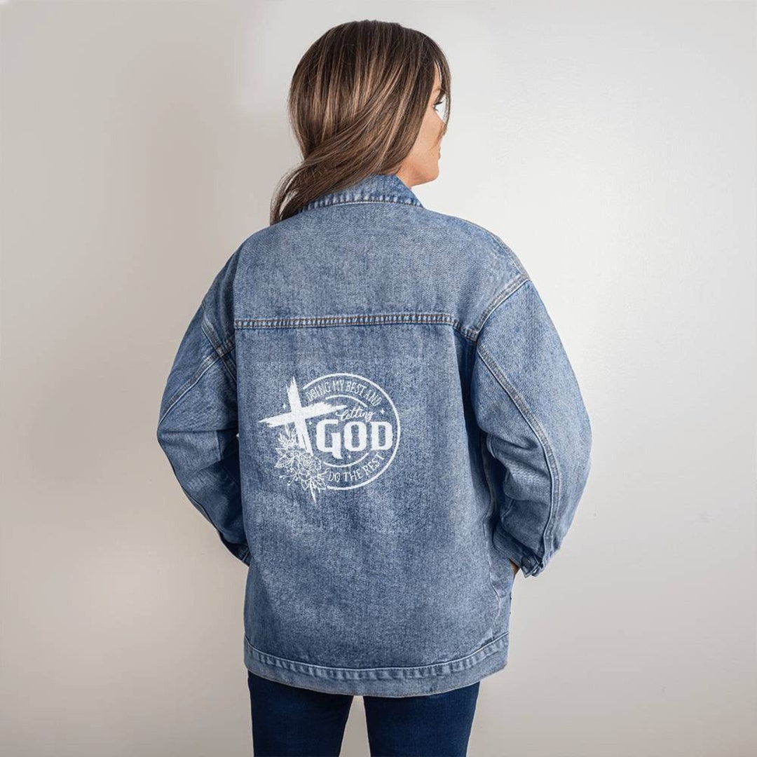 Christian Denim Jacket Gift for Women | Religious Jesus Lovers Gift ...
