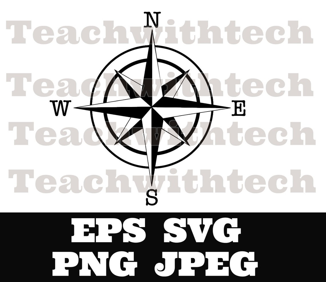 Compass Compass SVG Compass Rose SVG Nautical Compass Eps - Etsy Canada