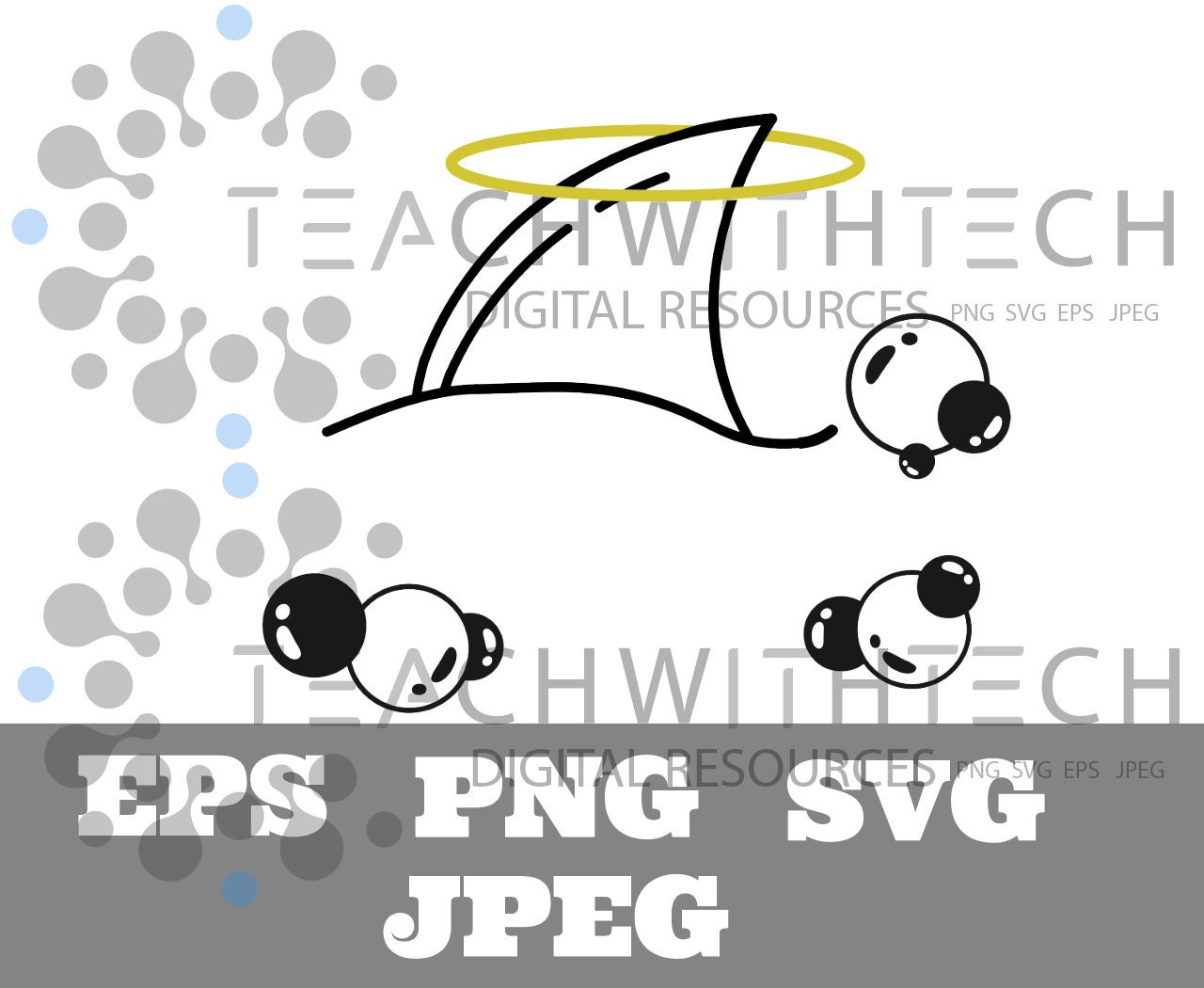 Fin Halo up Shark Bubbles Car SVG PNG Jpeg Auto T Shirt Decal Designs ...