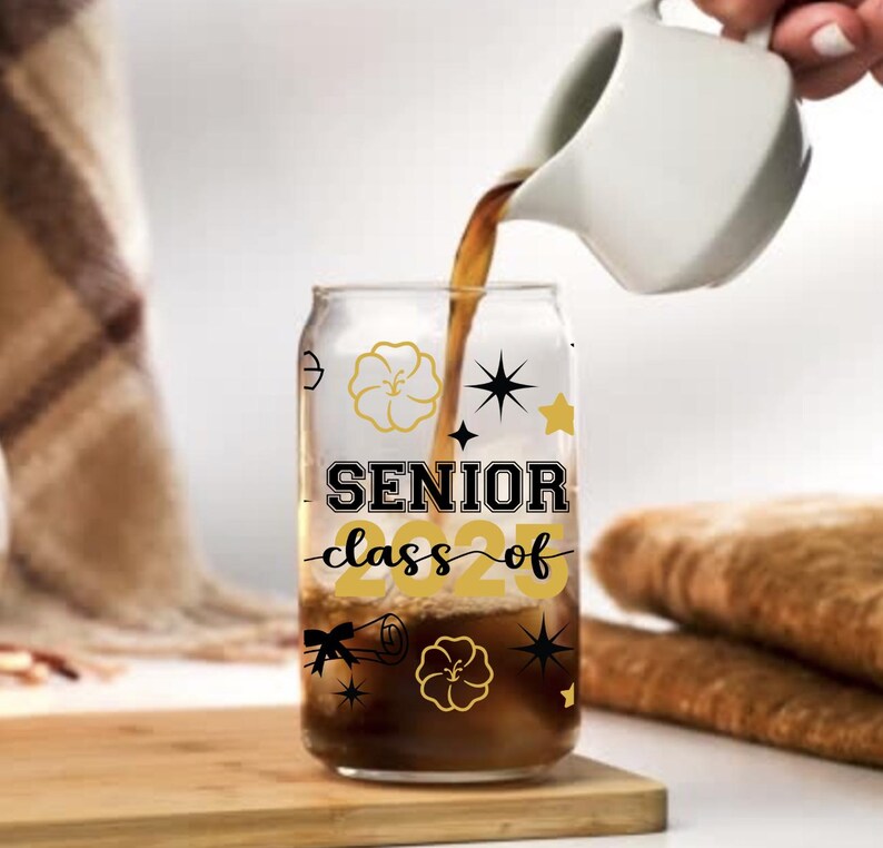 Graduation Libby Glass Wrap SVG Senior Class of 2025 | 20 Oz Libbey ...