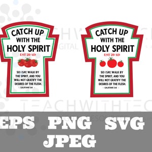 Catch up With the Holy Spirit Cut File SVG DTF Png - Funny Sarcastic ...