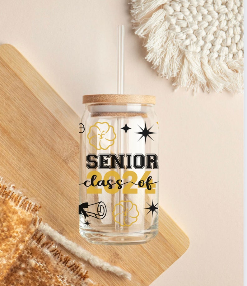 Graduation Libby Glass Wrap SVG Senior Class of 2024 16 Oz Libbey Beer ...