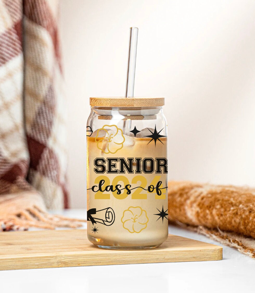 Graduation Libby Glass Wrap SVG Senior Class of 2024 16 Oz Libbey Beer ...