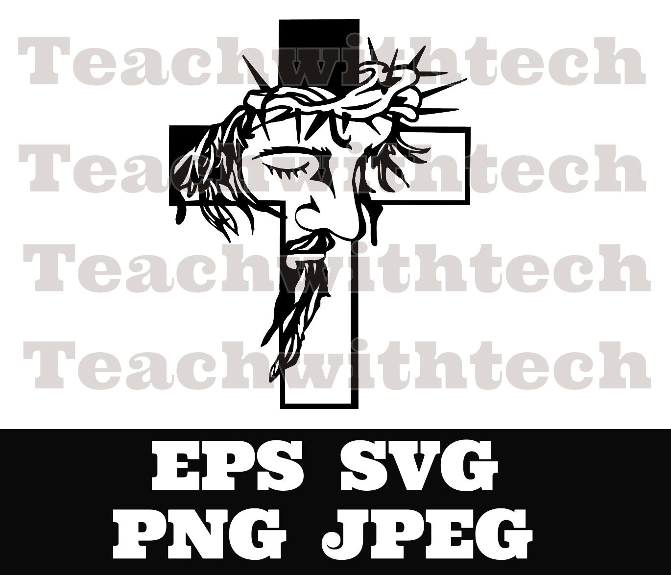 Jesus Cross SVG, Cross Cut File Cricut Silhouette, Crucifix SVG ...