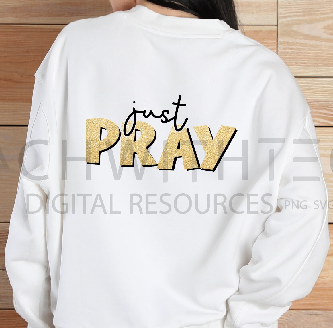Just Pray - Cut File SVG Eps Png, Jesus Cut File, Prayer Svg, Pray Svg ...