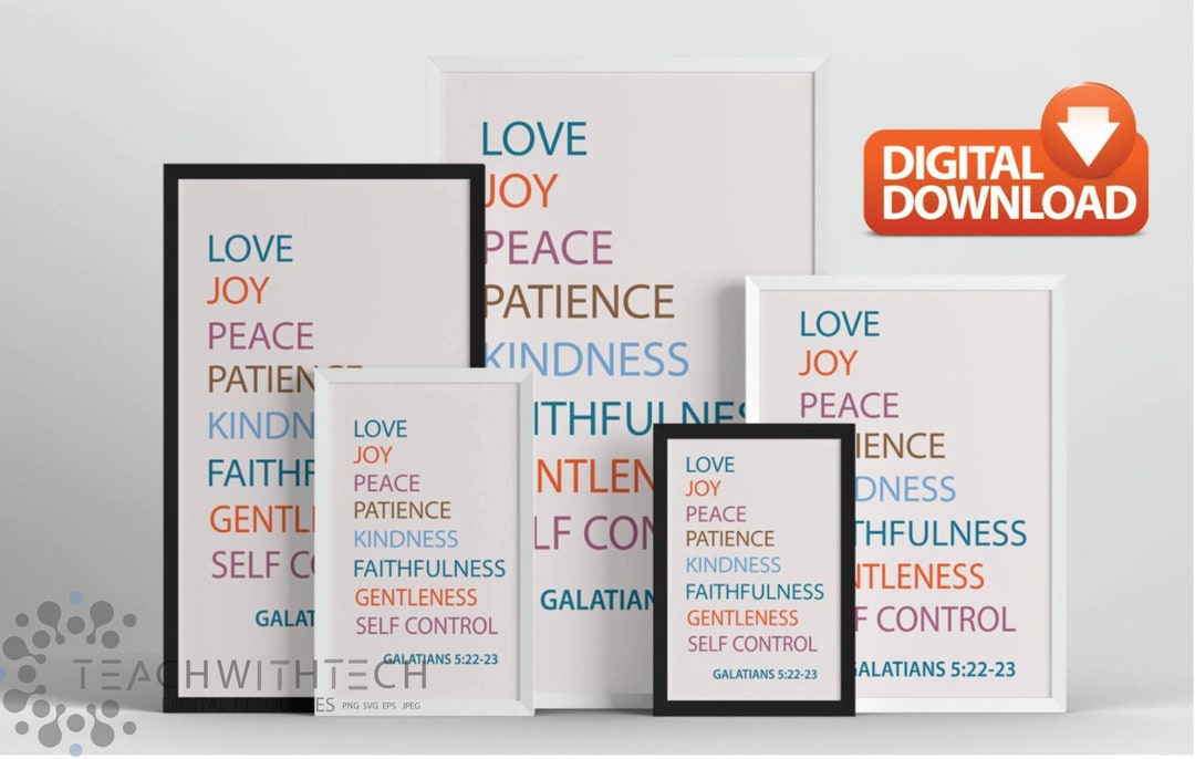 Fruit of the Spirit Digital Download PDF PNG, Digital Art, Digital Art ...