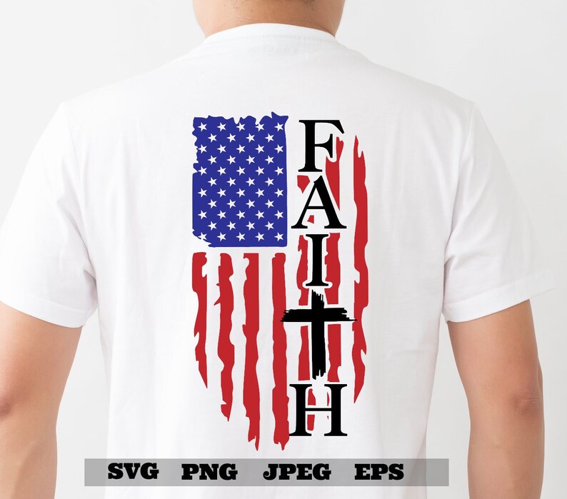 Fe Bandera Cruz SVG PNG Sublimación Impresión patriótica Jesús - Etsy ...