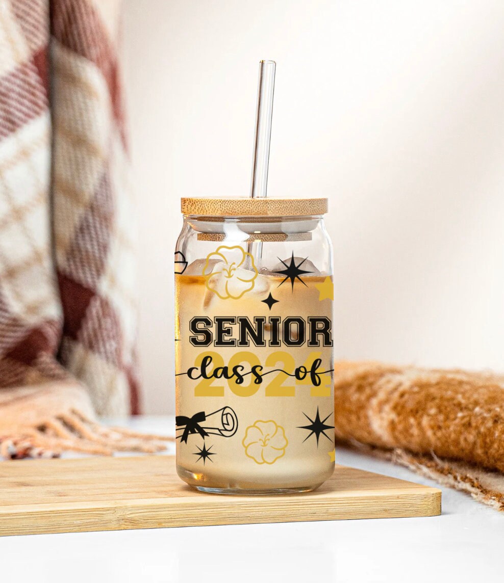 Graduation Libby Glass Wrap SVG Senior Class of 2024 20 Oz Libbey Beer ...