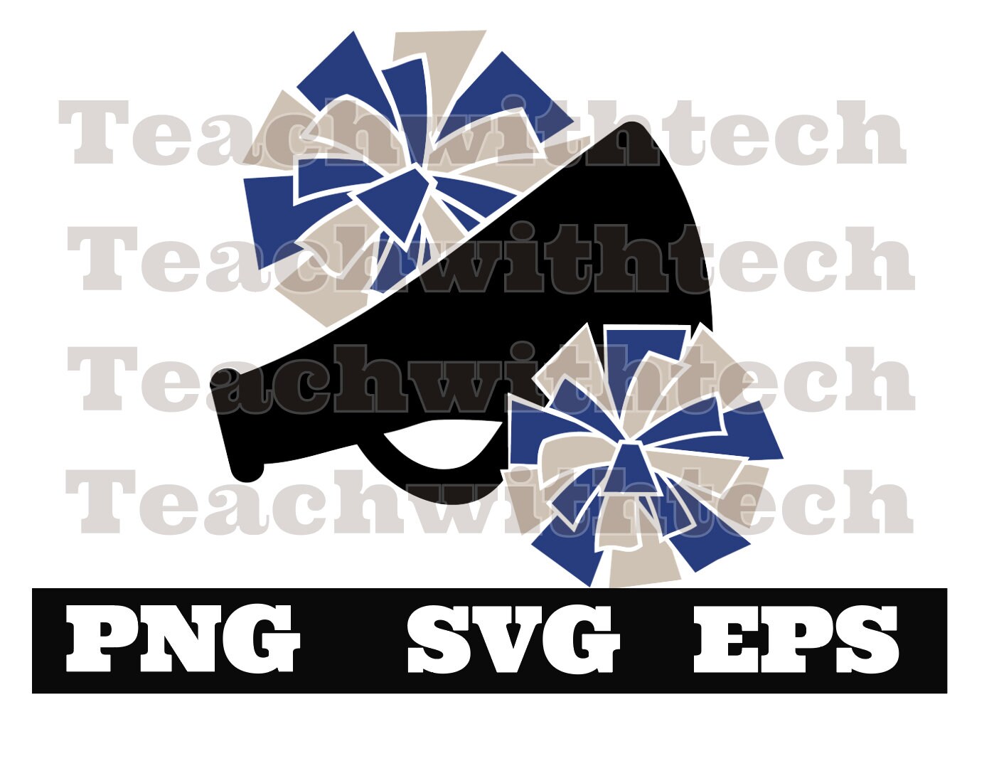 Cheer SVG megaphone Pom Poms SVG Cheerleader SVG Cheer - Etsy Canada